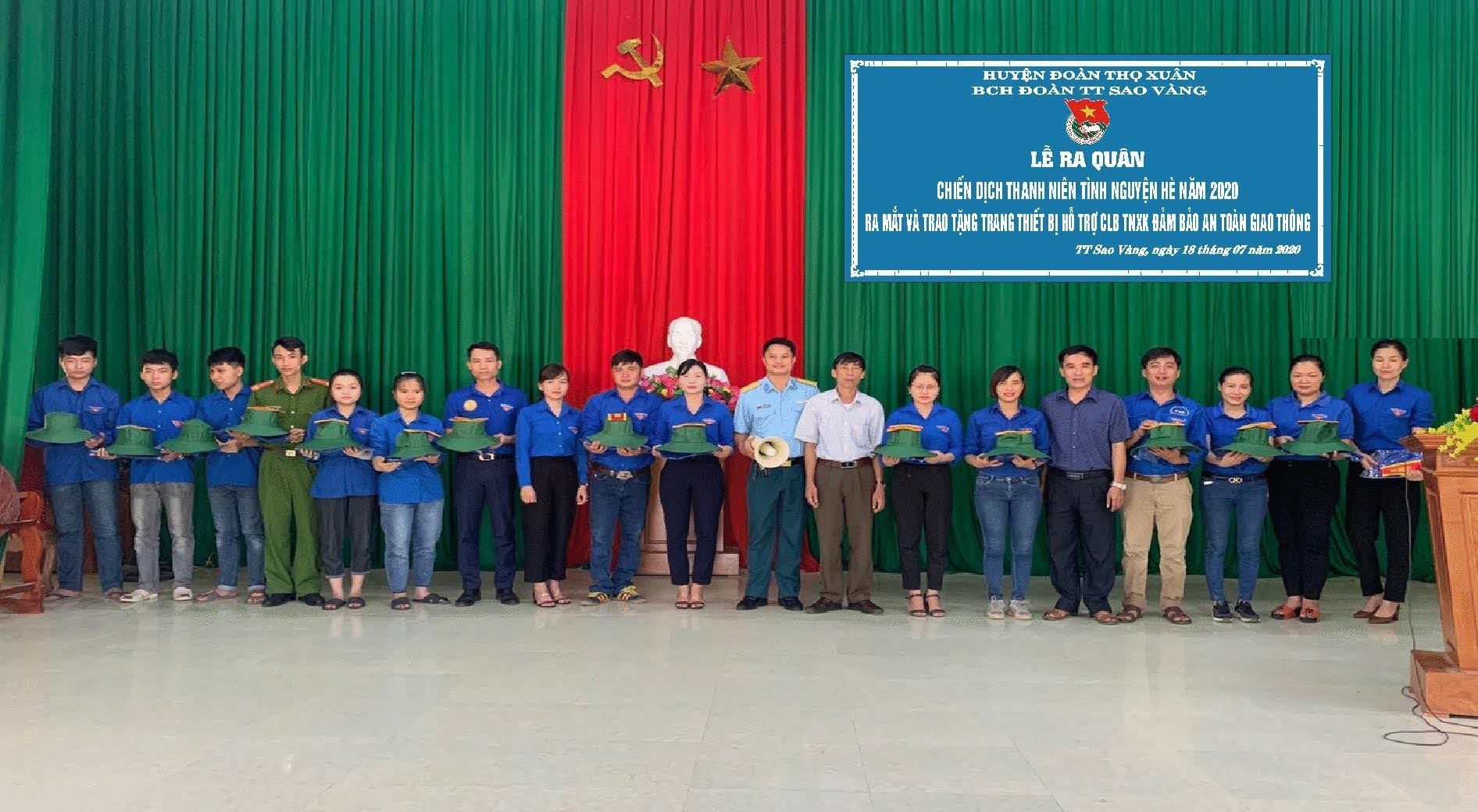 Thọ Xuân: Ra mắt Đội Thanh niên xung kích đảm bảo ATGT tại Thị trấn Sao ...